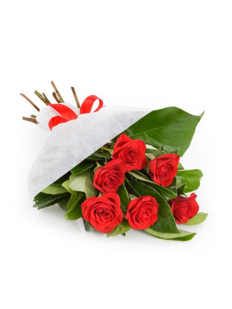 Romantic Red Rose Bouquet – 6 Stems - Perth Flora
